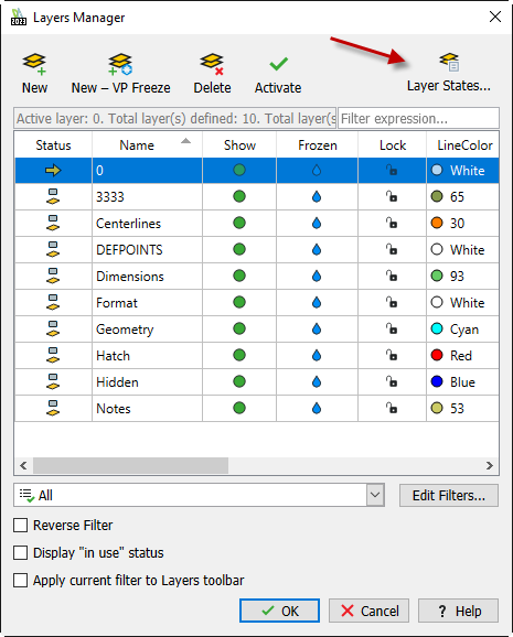 DraftSight Layer States: heb je layers beter in de hand