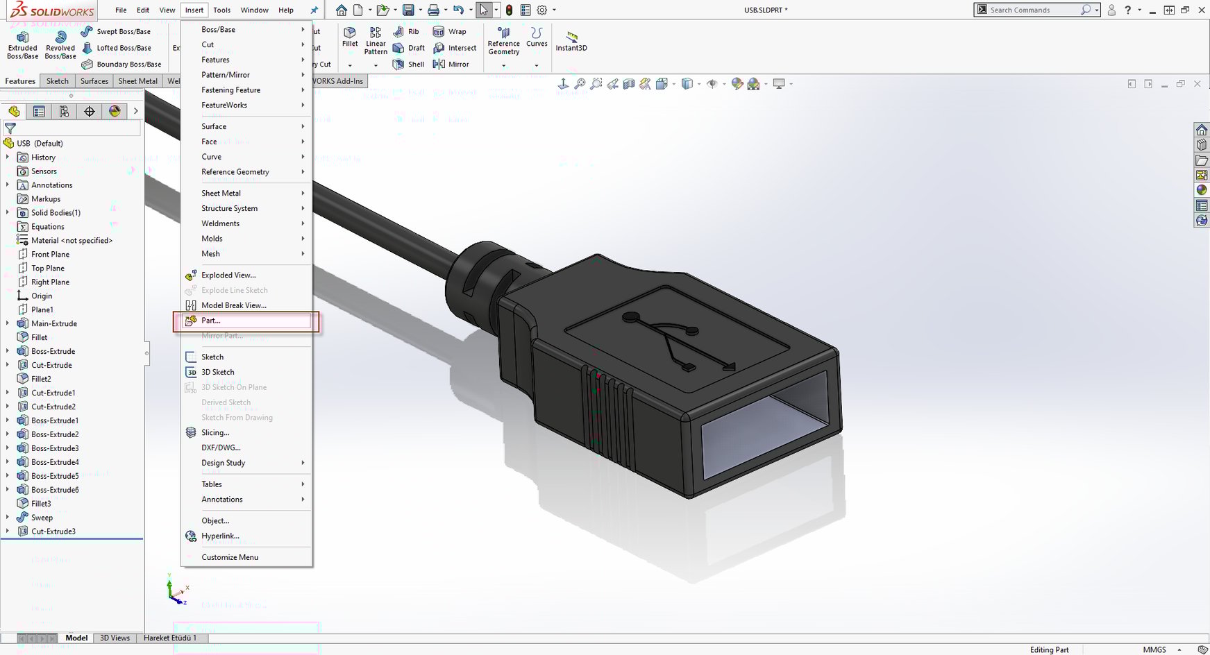 Hoe hergebruik je in SOLIDWORKS een bestaande part in een nieuw part?